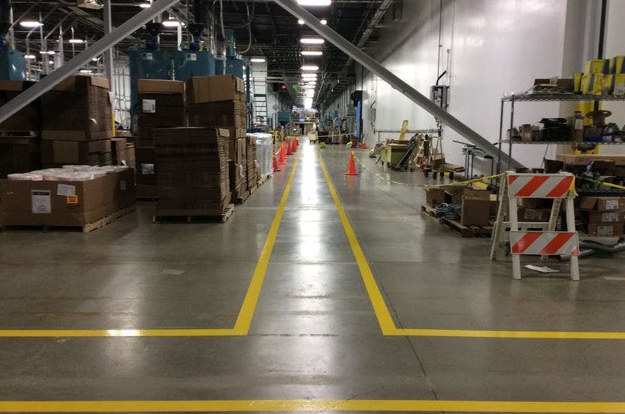 Warehouse floor markings and line striping - 5S contractor