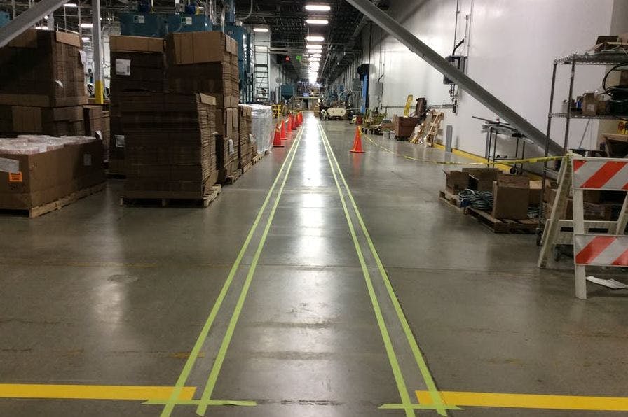 Warehouse floor markings and line striping - 5S contractor