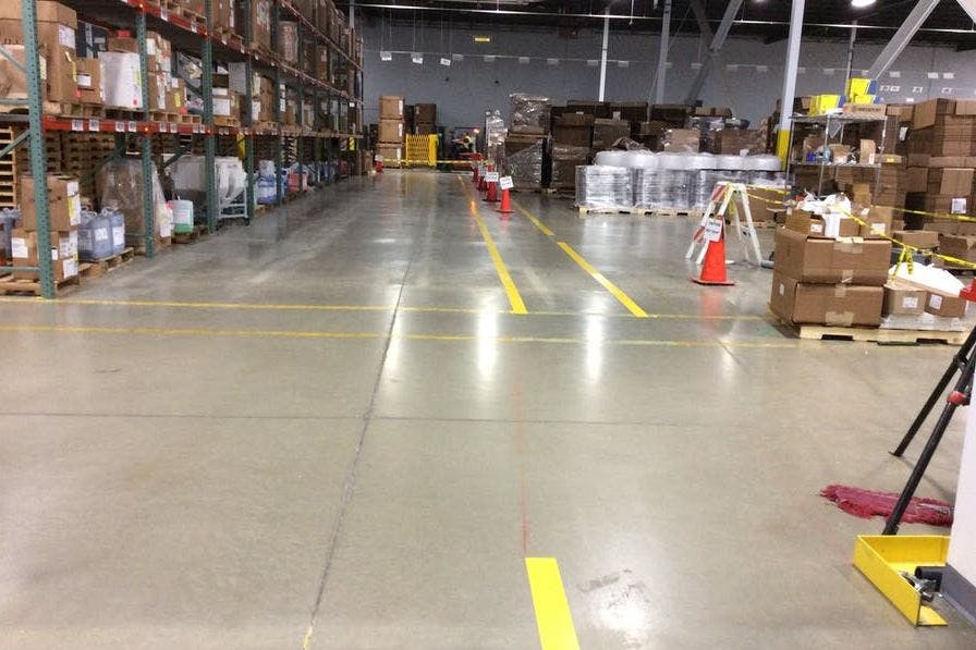 Warehouse floor markings and line striping - 5S contractor