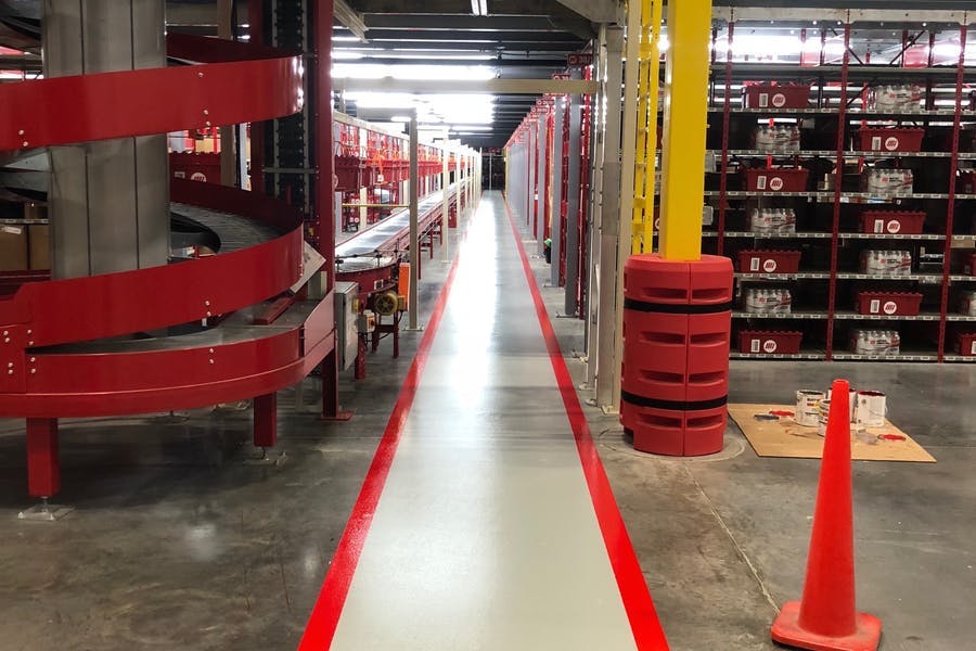 Warehouse floor markings and line striping - 5S contractor
