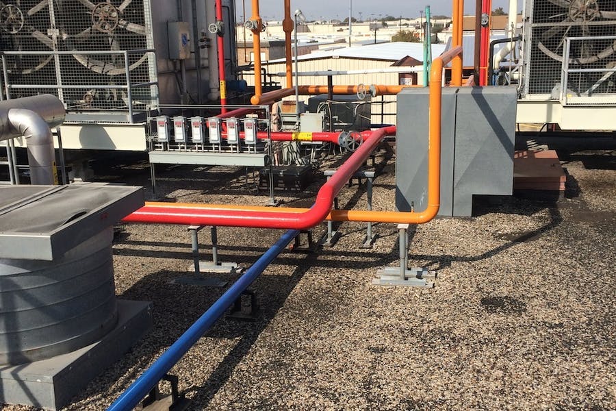 OSHA-required color coding painting services for industrial piping systems