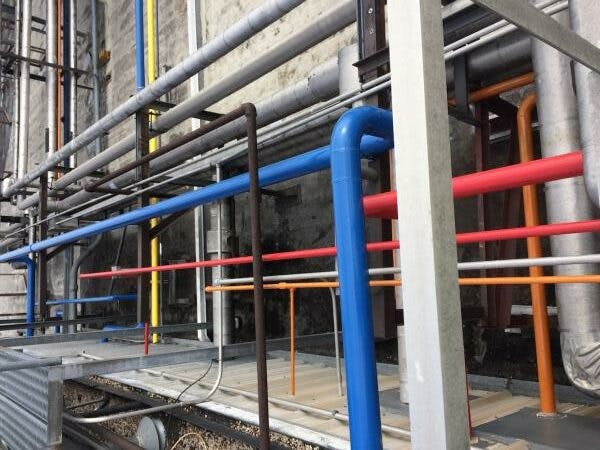 OSHA-required color coding painting services for industrial piping systems